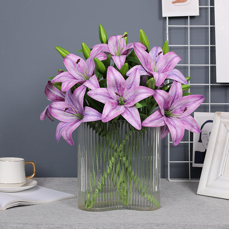 Bulk 15" Tiger Lily Lilies Stem Real Touch Artificial Flowers Wholesal ...